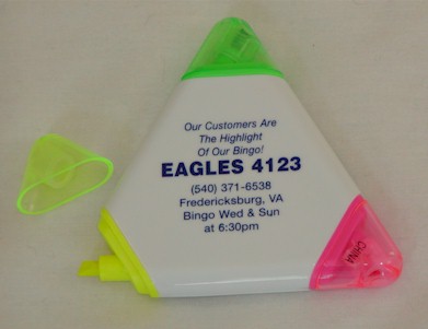 Triangular shaped neon 3 in 1 highlighter
